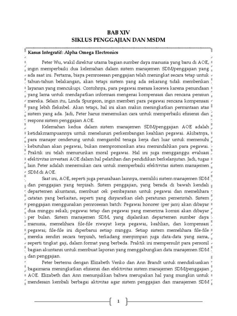 Bab 14 Siklus SDM | PDF