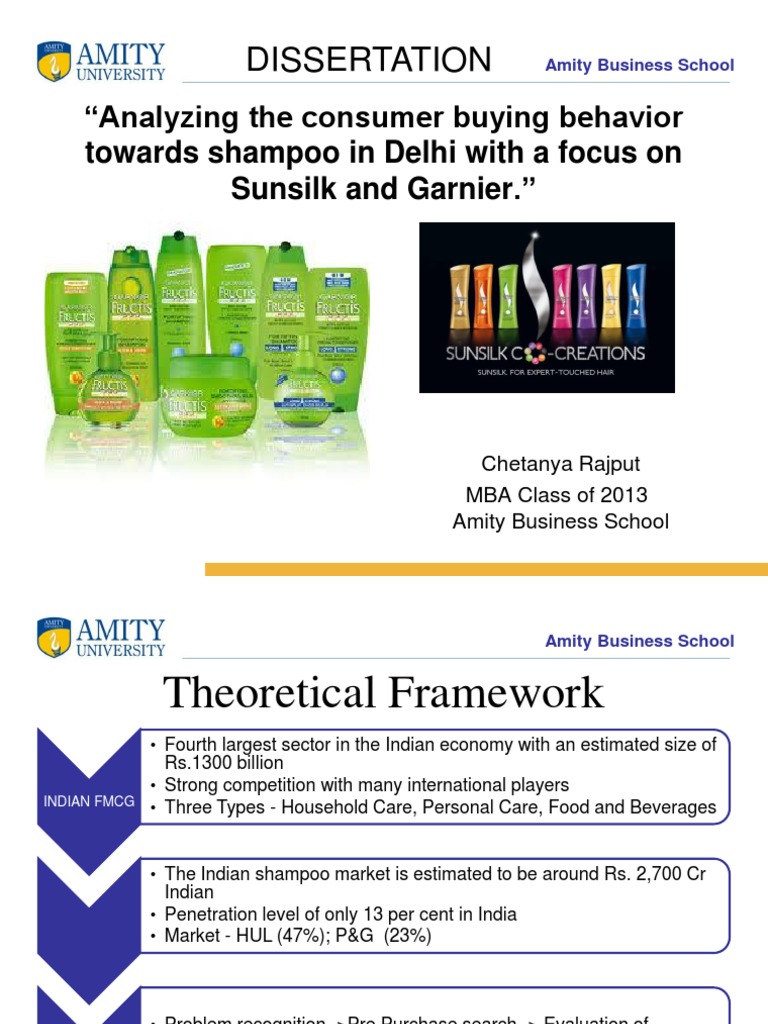 ANALYZING THE CONSUMER BUYING BEHAVIOR TOWARDS SHAMPOO IN DELHI WITh A ...