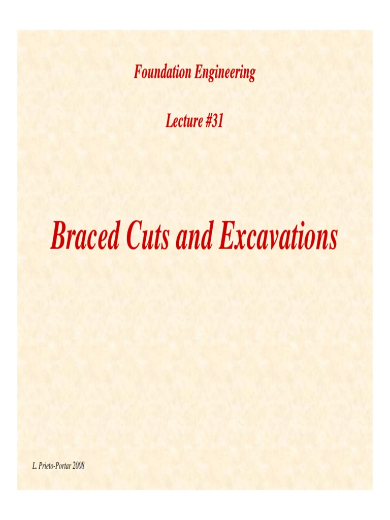 Braced Cuts | PDF | Deep Foundation | Mechanical Engineering