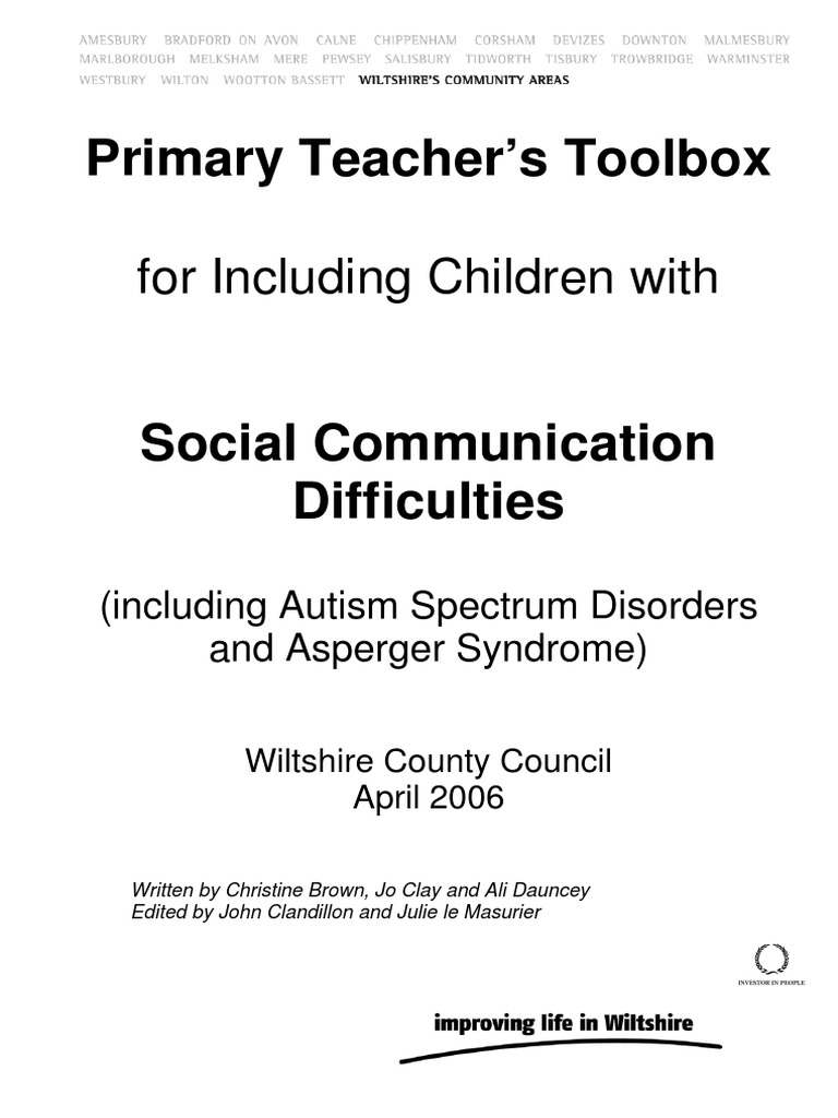 SCD Asd Primary Toolbox | PDF | Autism | Autism Spectrum