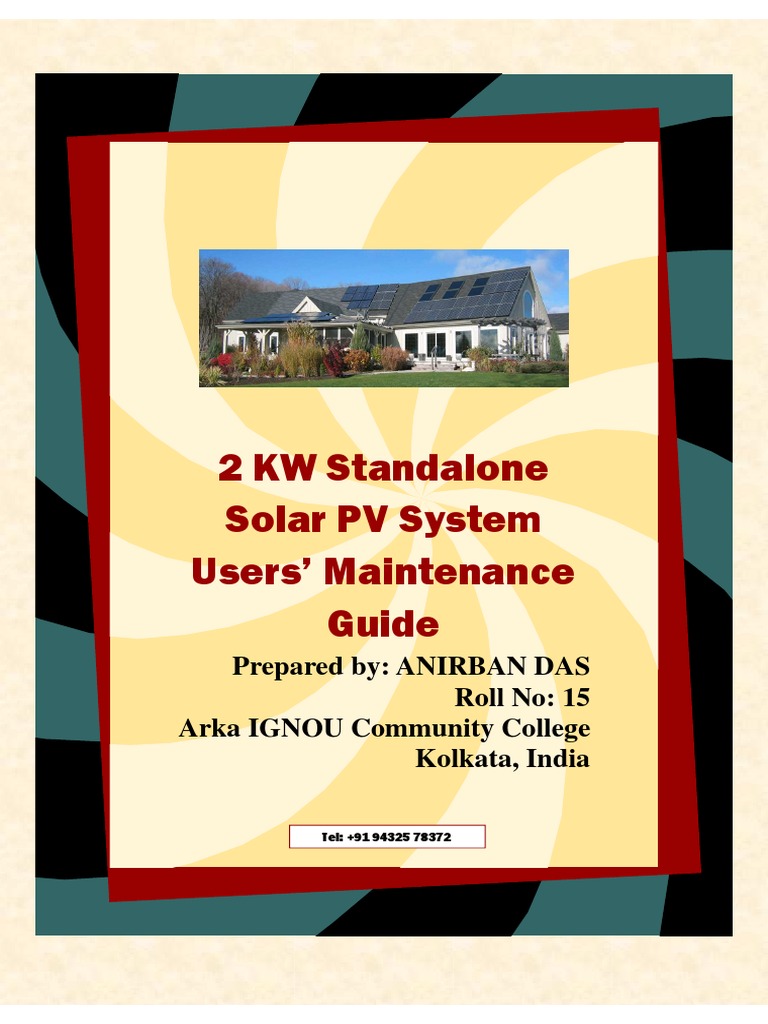 2 KW Standalone Solar PV System Users' Maintenance Guide | PDF ...