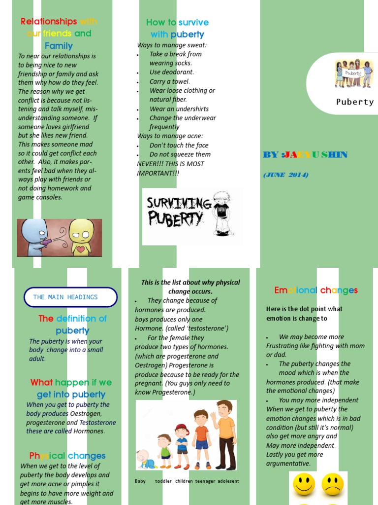 Brochure Puberty | PDF | Wellness | Lifestyle