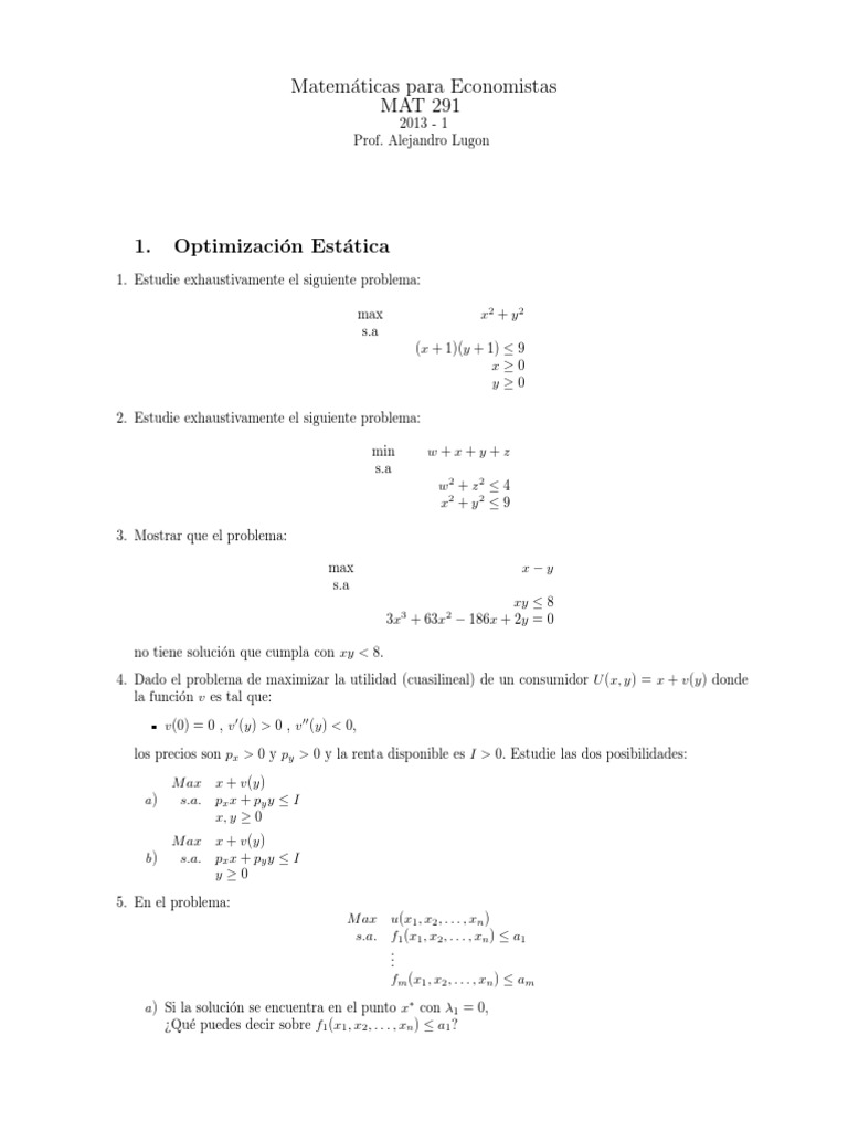 Compendio Ejercicios 2013 | PDF | Objetos matemáticos | Enseñanza de matemática