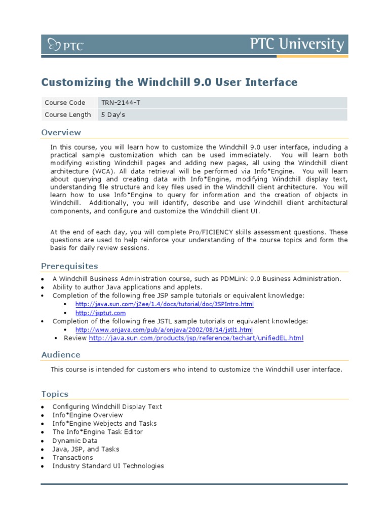Customizing The Windchill 9 User Interface | PDF | Java Server Pages ...
