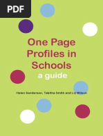 One Page Profiles in Schools Guide | PDF | Teachers | Curriculum