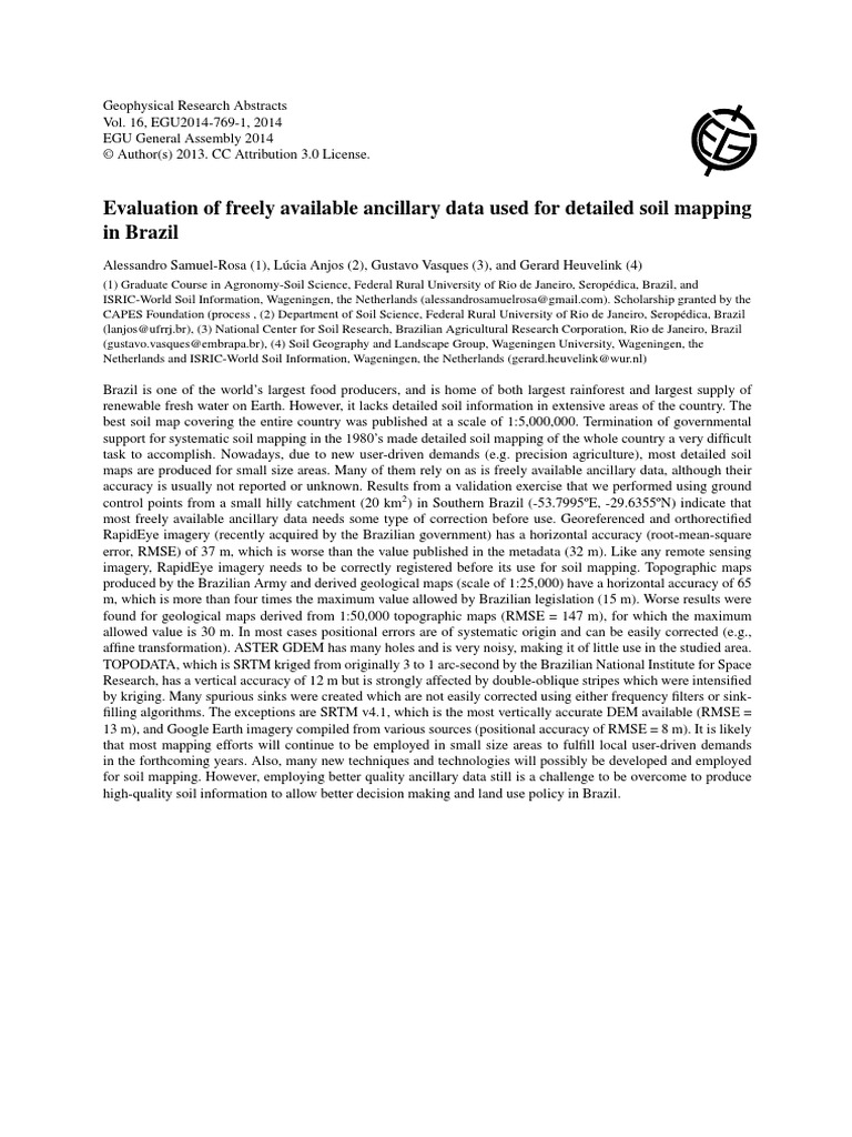 Samuel RosaEtAl2014 | PDF | Topography | Map