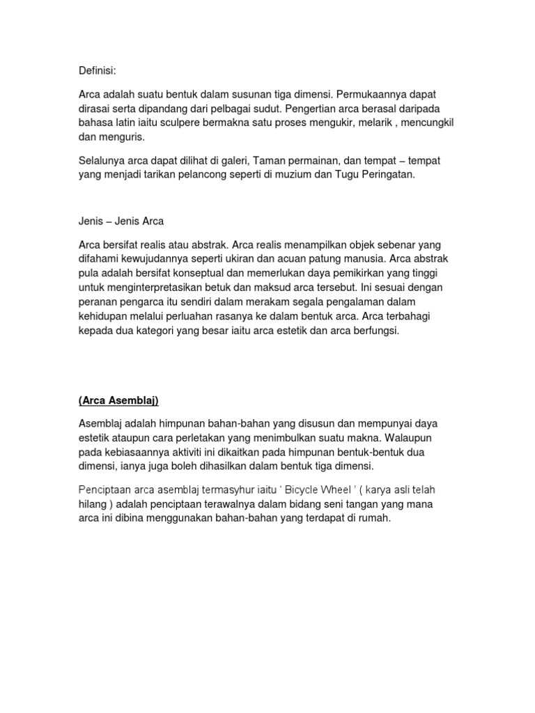 Definisi Arca | PDF