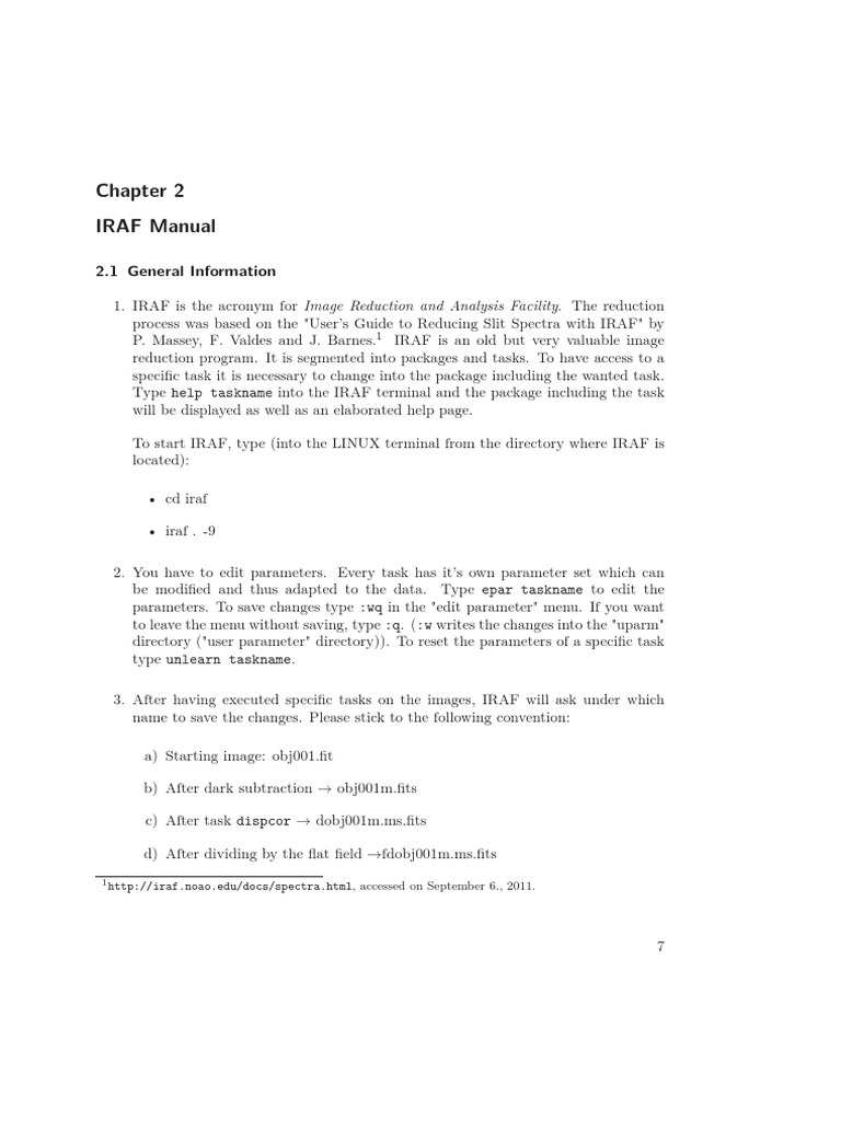 Iraf Manual | PDF | Signal To Noise Ratio | Wavelength