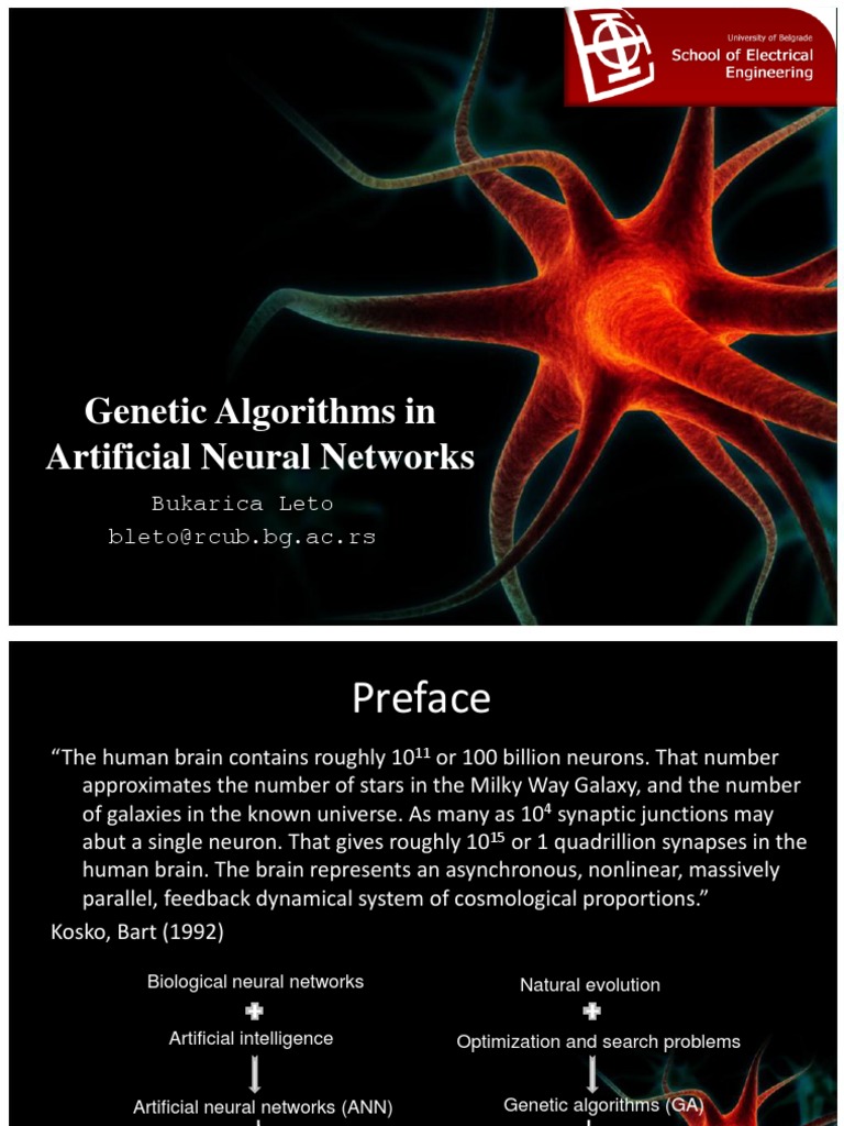 Genetic Algorithms in Artificial Neural Network (Autosaved) | PDF