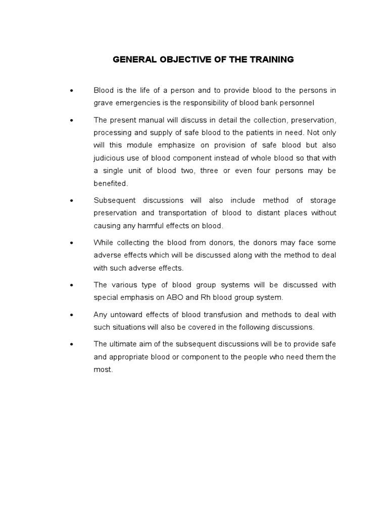 Blood Bank Training | PDF | Blood Type | Blood Donation