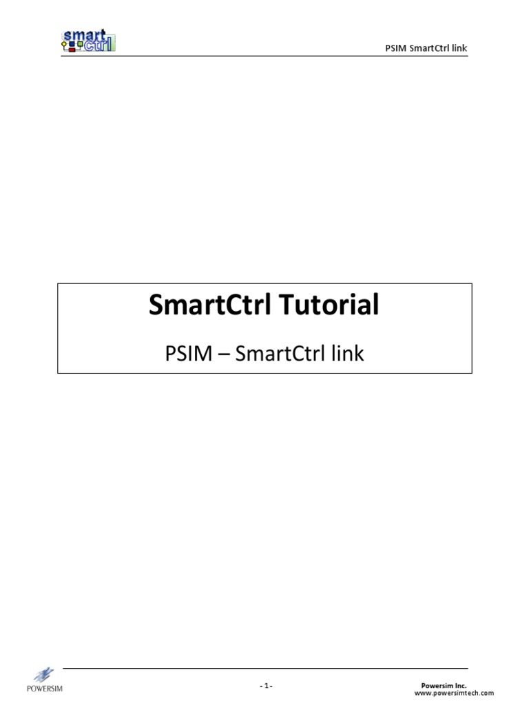 Tutorial PSIM SmartCtrl Link Cristina | PDF | Electrical Circuits | Electromagnetism