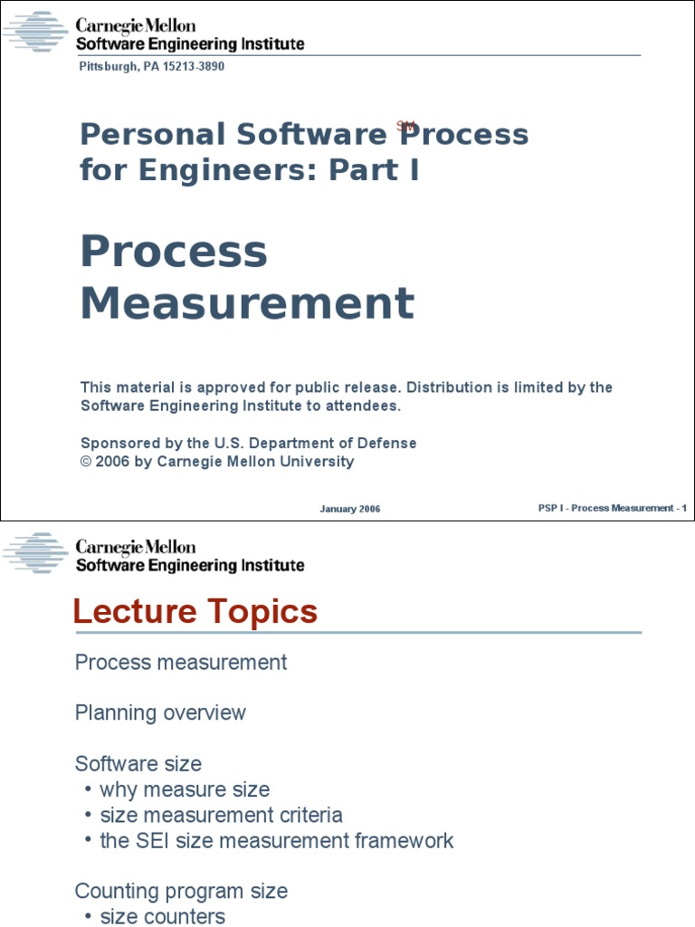 Process Measurement: Personal Software Process For Engineers: Part I ...
