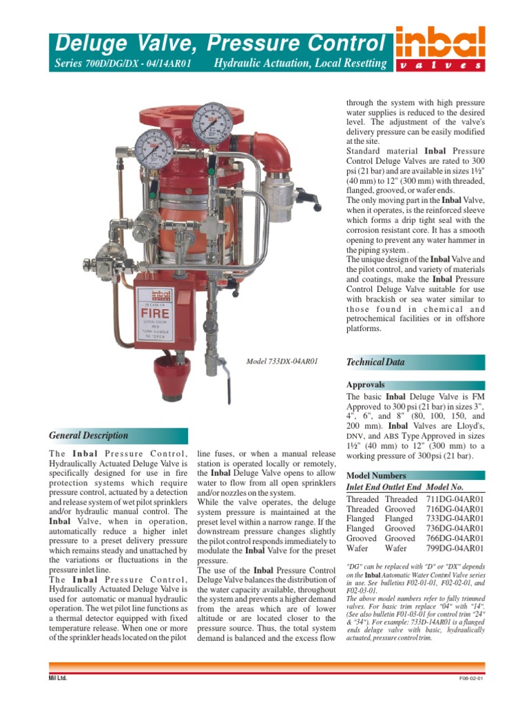 INBAL Geral | PDF | Valve | Fire Sprinkler System
