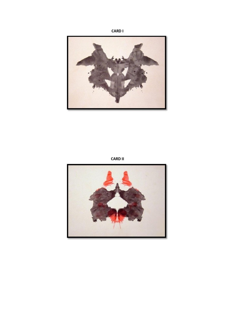 Rorschach Test - Psychodiagnostic Plates | PDF