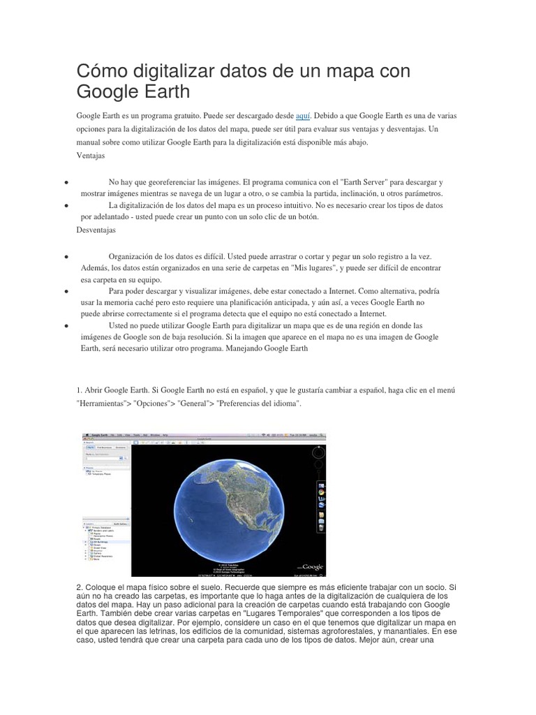 Digitalización de Mapas con Google Earth | PDF | Google | Point and Click