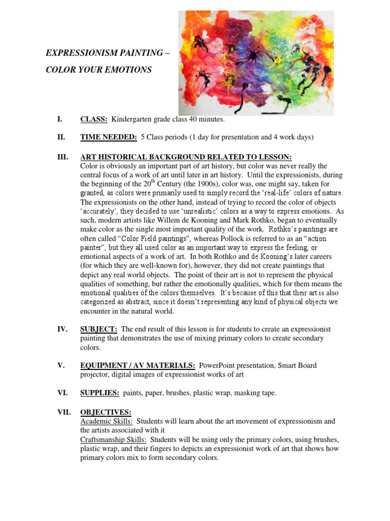 Easy Beginner Expressionism Painting | PDF | Paintings | Expressionism