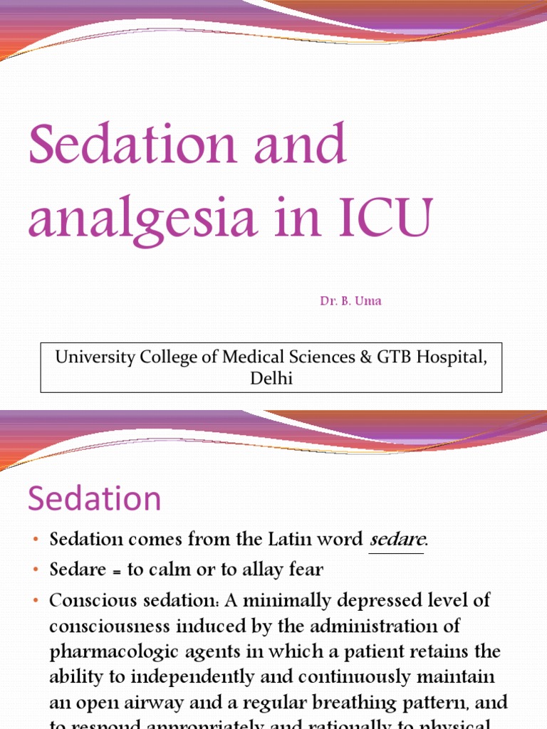 ICU Sedation and Analgesia Guidelines | PDF | Midazolam | Opioid