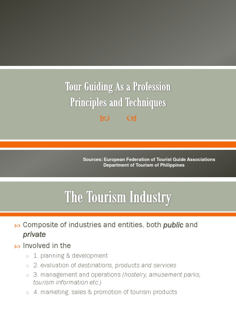 4.principles Tour Guiding | PDF | Tourism | Tourism And Leisure