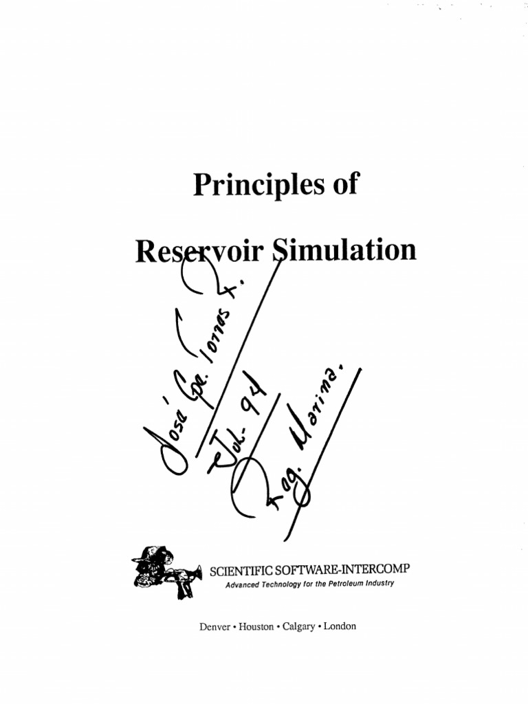 Principles of Reservoir Simulation | PDF