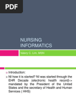 Nursing Informatics Lecture Outline | PDF | Electronic Health Record | Computer Hardware