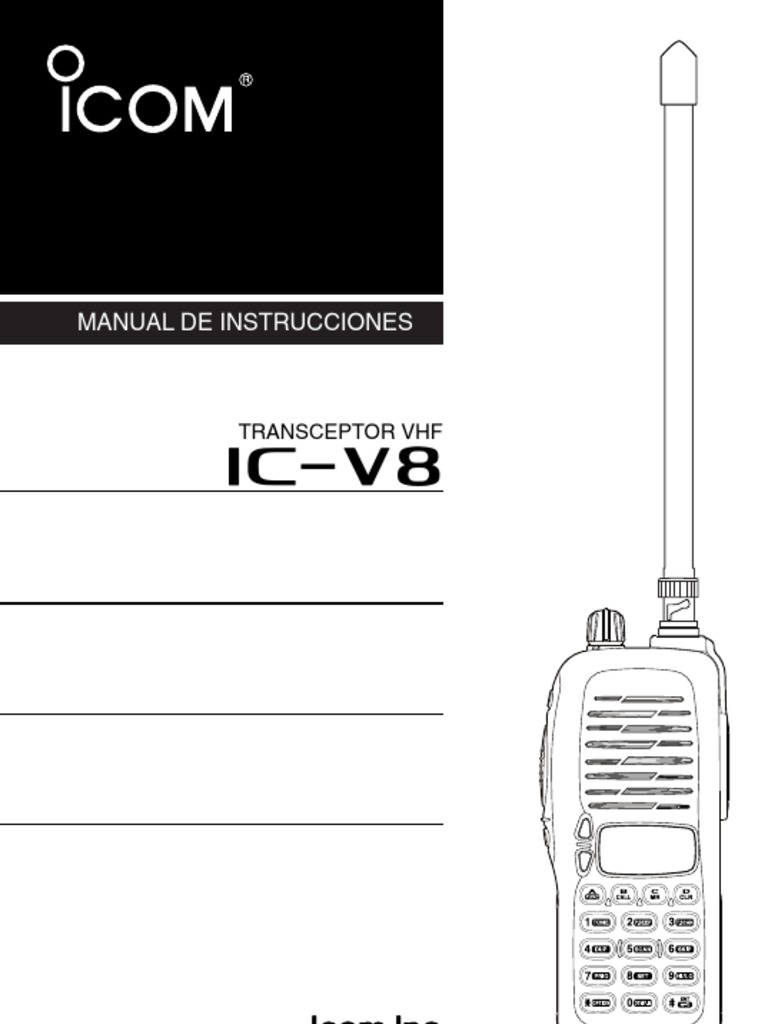 Manual Icom IC v8 Esp | Batería (electricidad) | Altoparlante