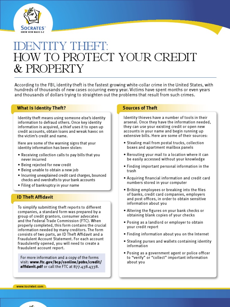 Identity Theft | PDF | Identity Theft | Credit History