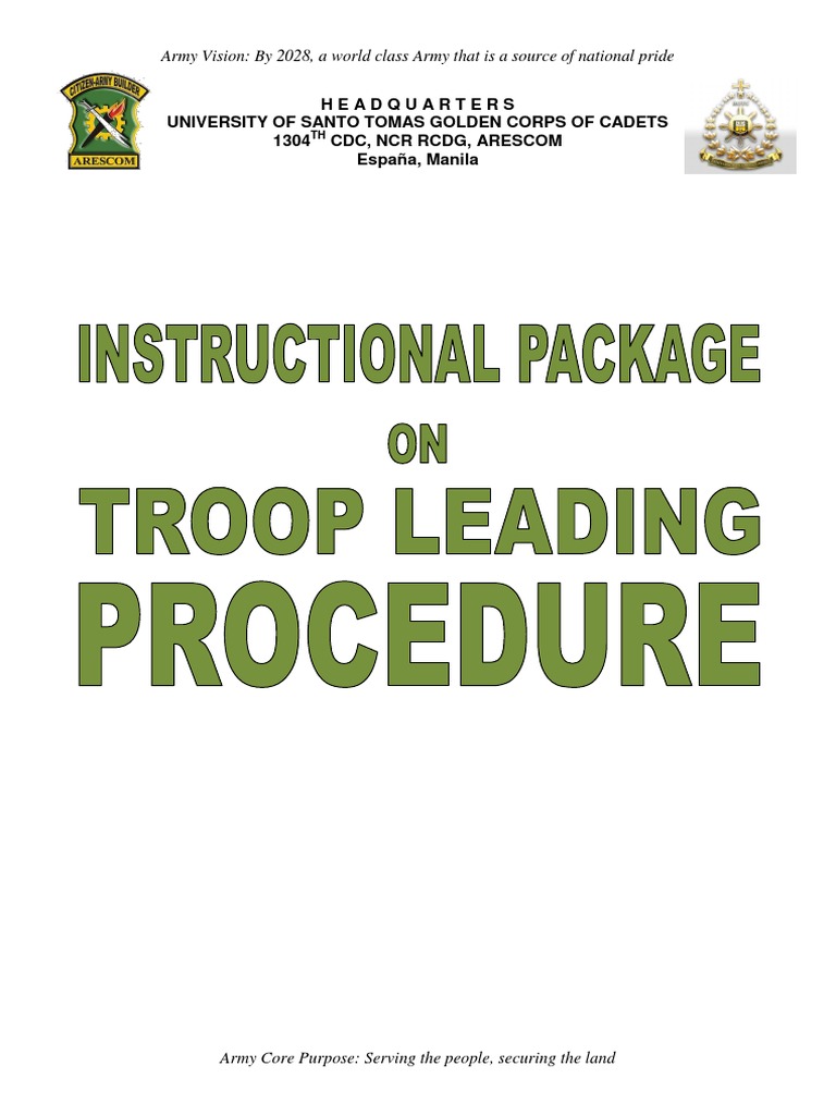 Troop Leading Procedure IP Final Word | Reconnaissance | Military