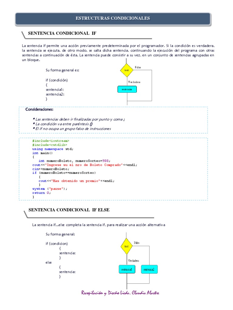 Estructuras Condicionales - Ciclos Repetitivos | PDF | Programación de ...