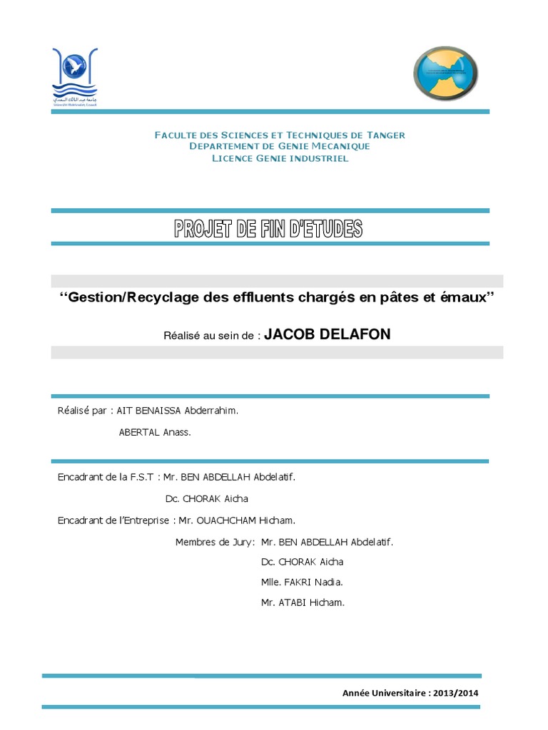 Rapport PFE Final | PDF | Six Sigma | Argile