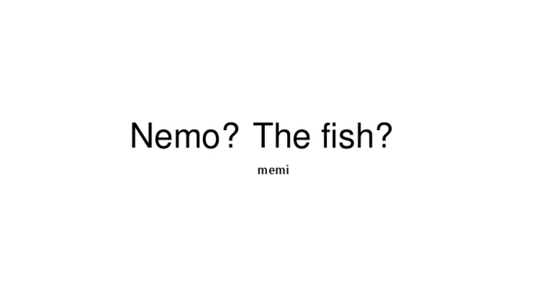 Finding Nemo: The Fish Explained | PDF