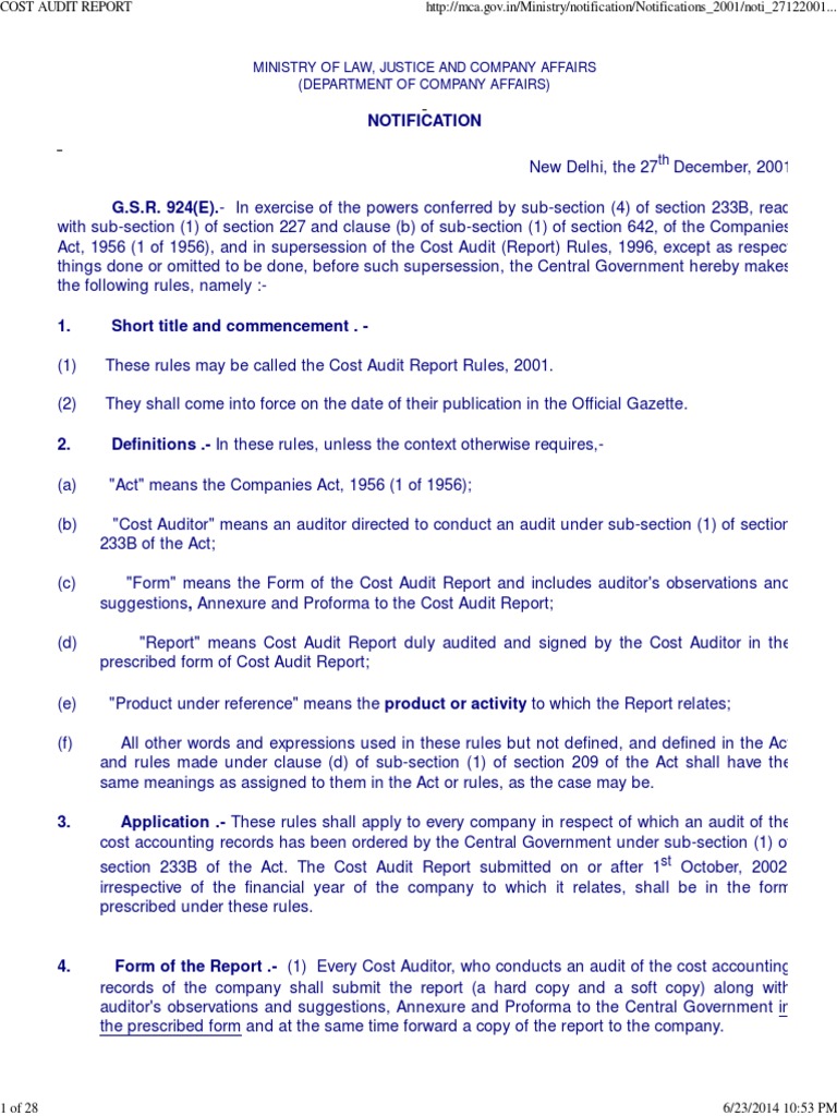 COST AUDIT REPORT Meaninng of Value Addition | Financial Audit | Taxes