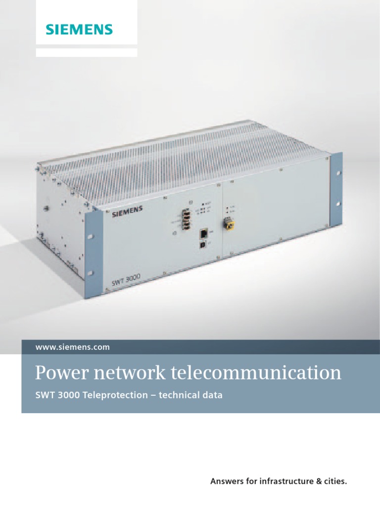 Swt 3000 Teleprotection Technical Data Pdf Switch Power Supply