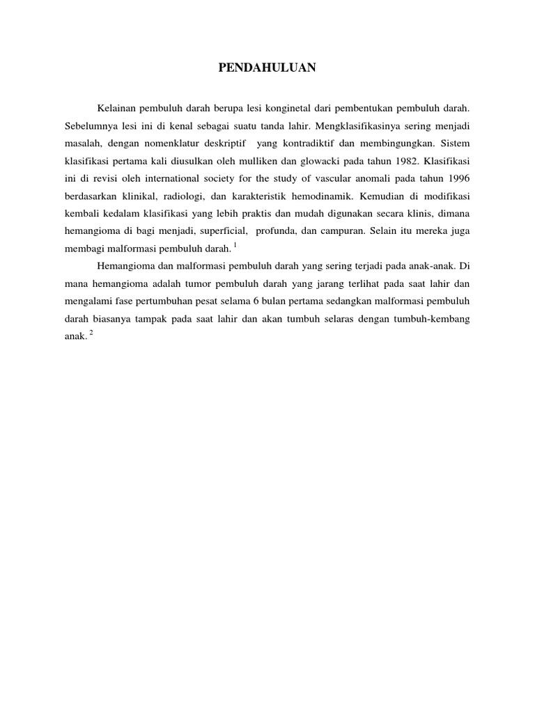 Hemangioma Dan Malformasi Vaskuler | PDF