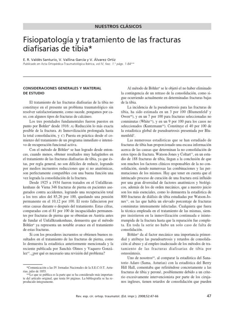 Fisiologia de La FX de Tibia | PDF | Rodilla | Pie