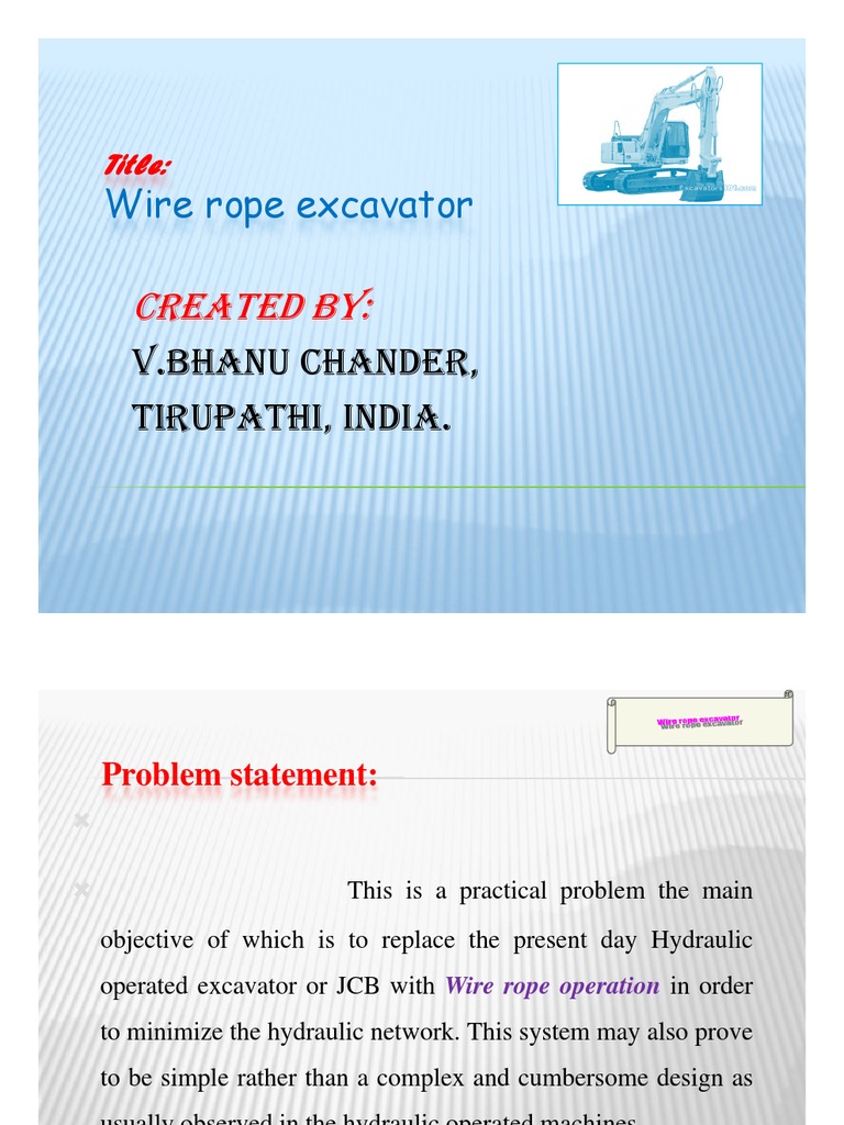 Wire Rope Excavator/cranes | PDF | Engines | Diesel Engine