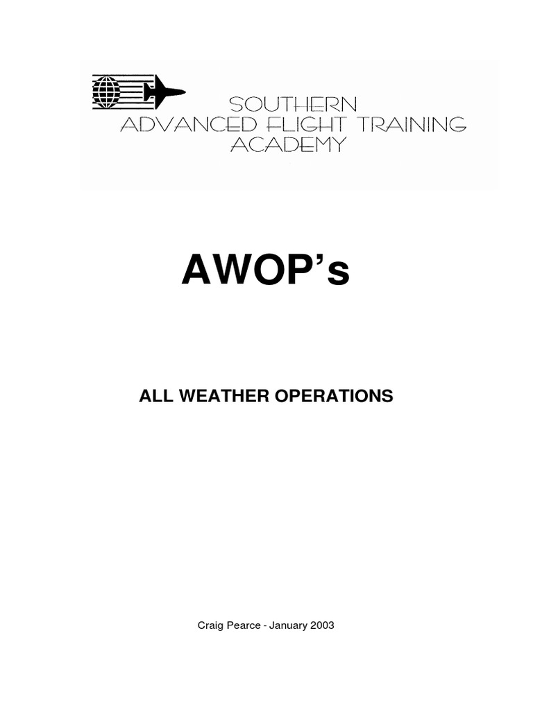 Awops - Safta | PDF | Instrument Flight Rules | Takeoff