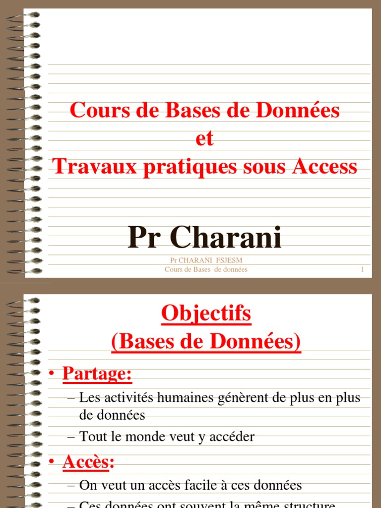 Bases de Données Access | PDF | Base de données relationnelle | SQL