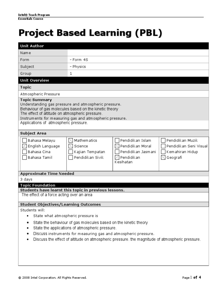 Project Based Learning (PBL) | PDF | Project Based Learning | Educational Assessment
