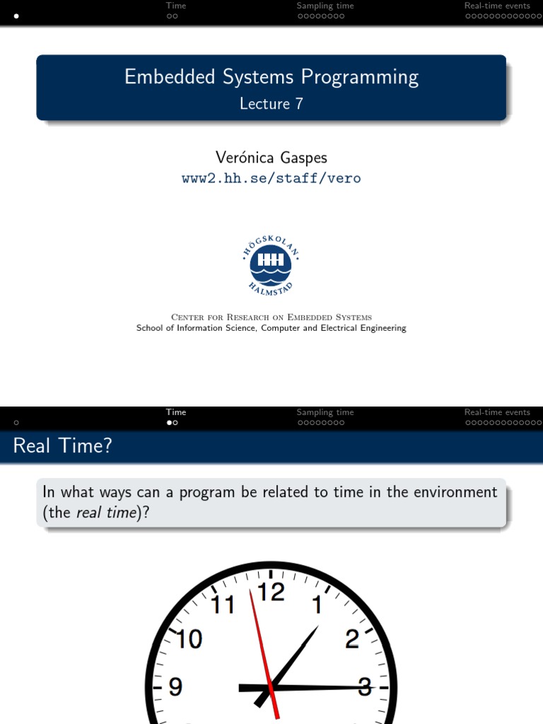 Embedded Systems Programming: Ver Onica Gaspes | PDF | Real Time ...