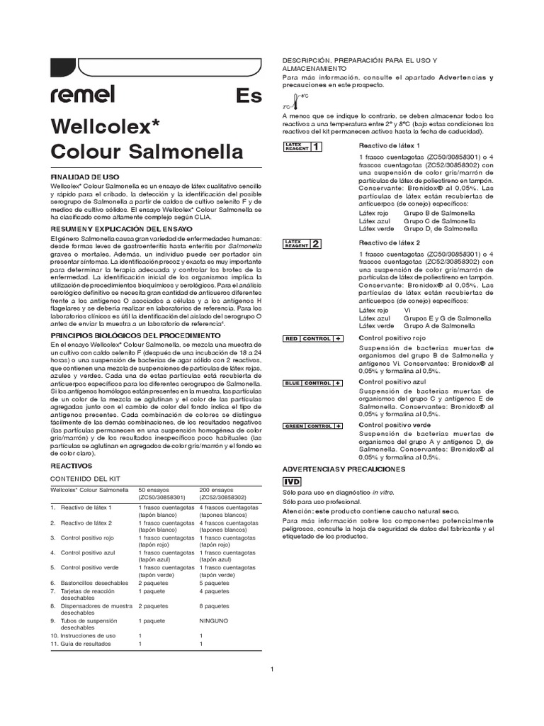 Wellcolex Colour Salmonella REMEL | PDF | Salmonela | Bienestar