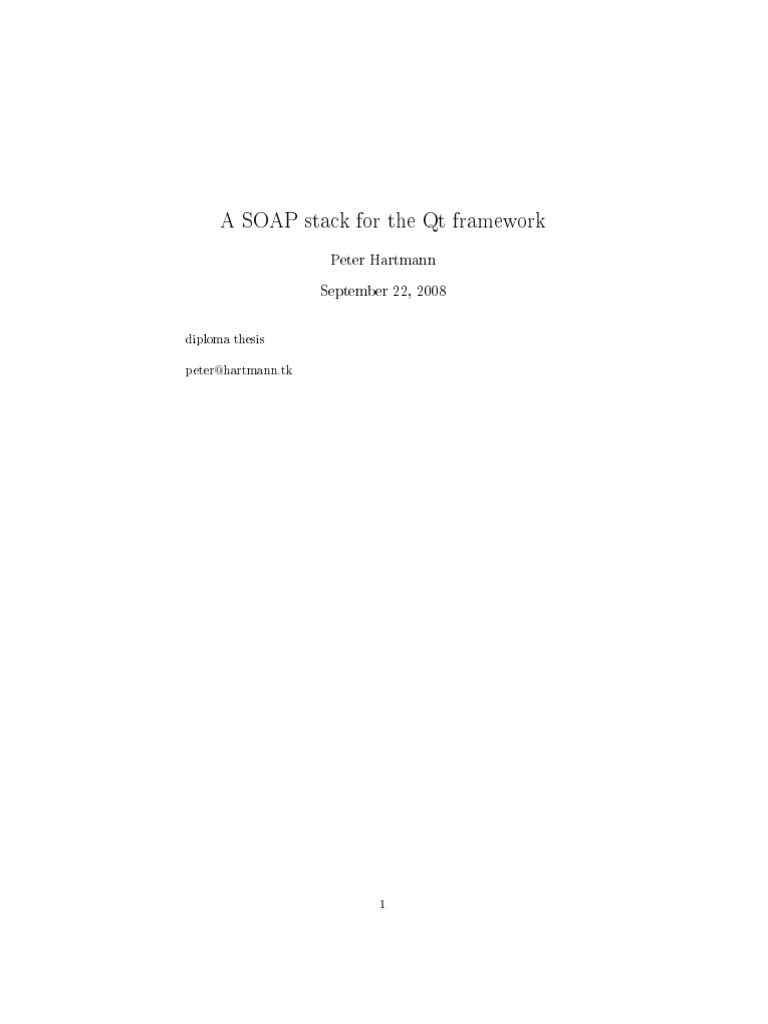 A Soap Stack For The Qt Framework Pdf Soap Ajax Programming 1361