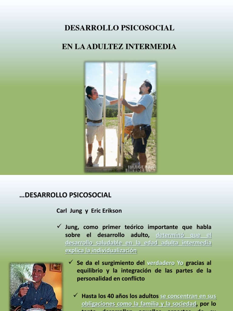 Desarrollo Psicosocial Adultez Intermedia | PDF | Adultos | Conceptos psicologicos