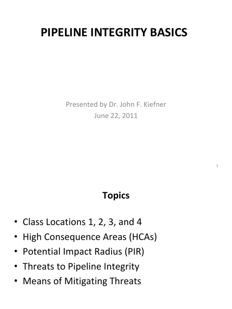 Pipeline Integrity Basics Kiefner | PDF | Nature