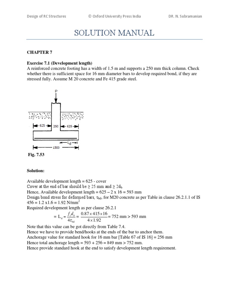 507 39 Solutions-Instructor-manual Ch7 DRCS | PDF | Beam (Structure ...