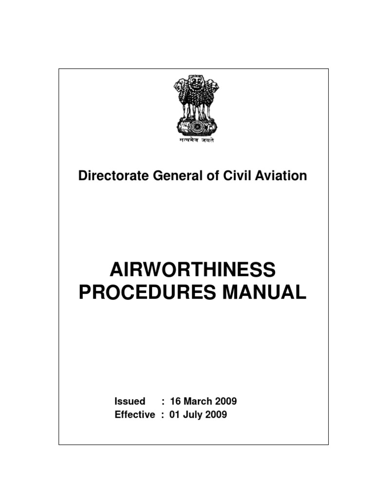 Airworthiness Procedure Manual | Aviation | Aerospace