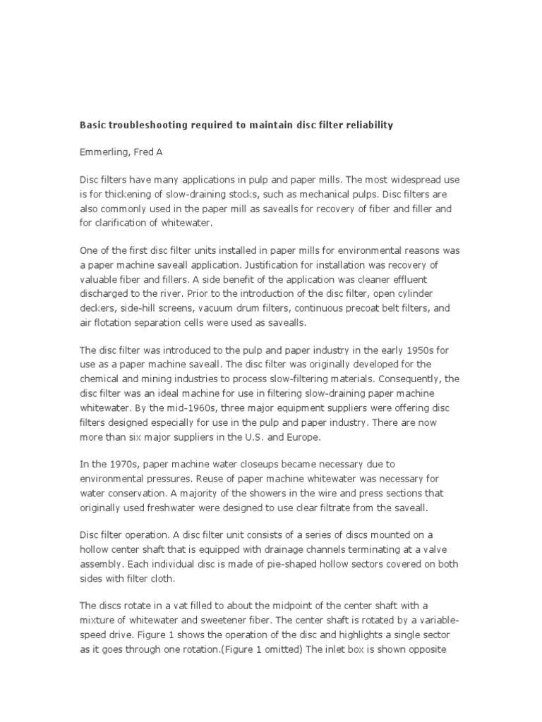 Basic Troubleshooting (Disc Saveall) | PDF | Filtration | Drop (Liquid)