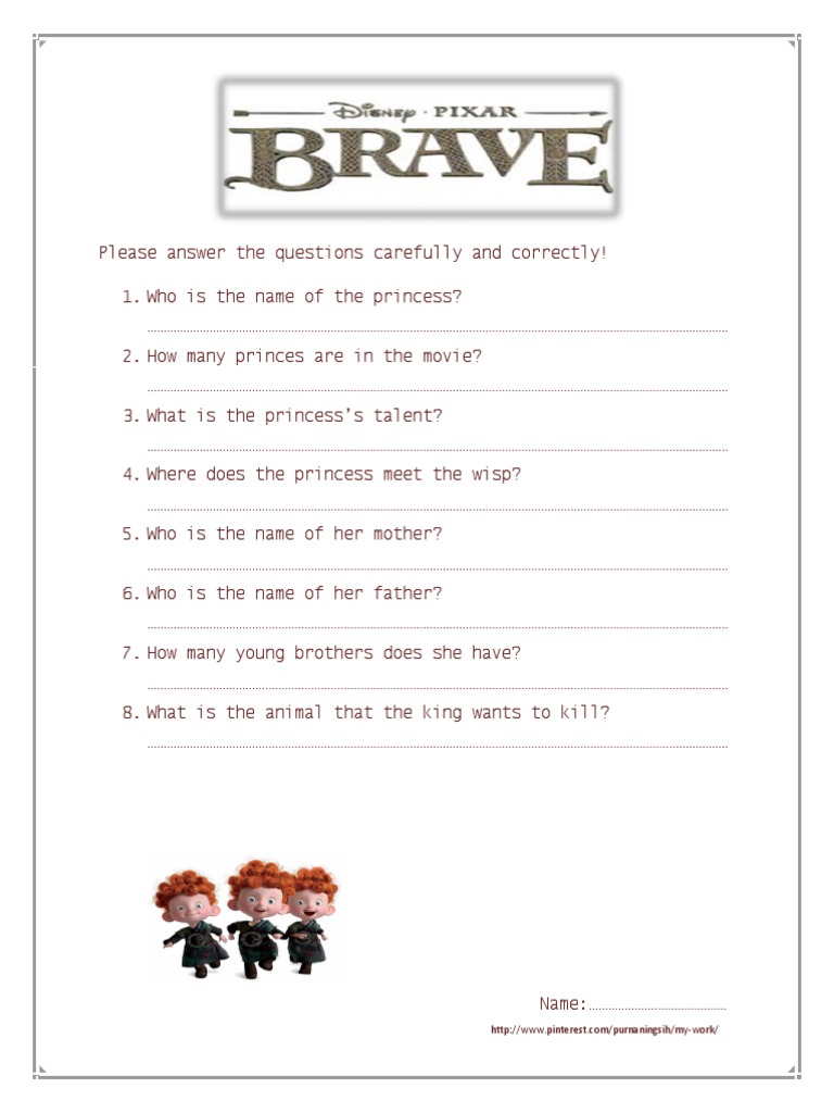 Brave Worksheet | PDF