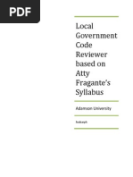 Local Government Code Reviewer | PDF | Nuisance | Devolution