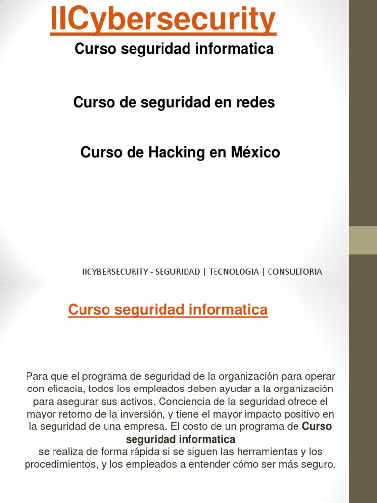 Curso Seguridad Informatica | PDF | La seguridad informática | Seguridad