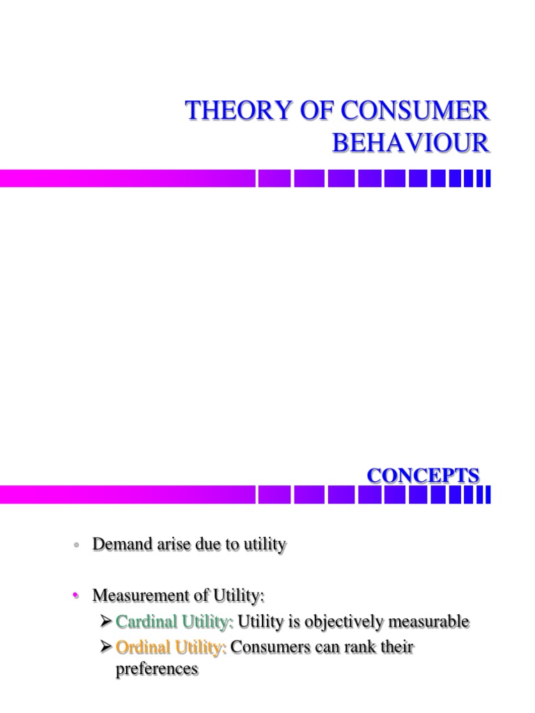 Theory of Consumer Behaviour | PDF